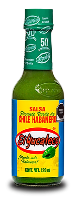 Salsa Picante Verde de Chile Habanero, El Yucateco, 120ml / Grüne Haba ...